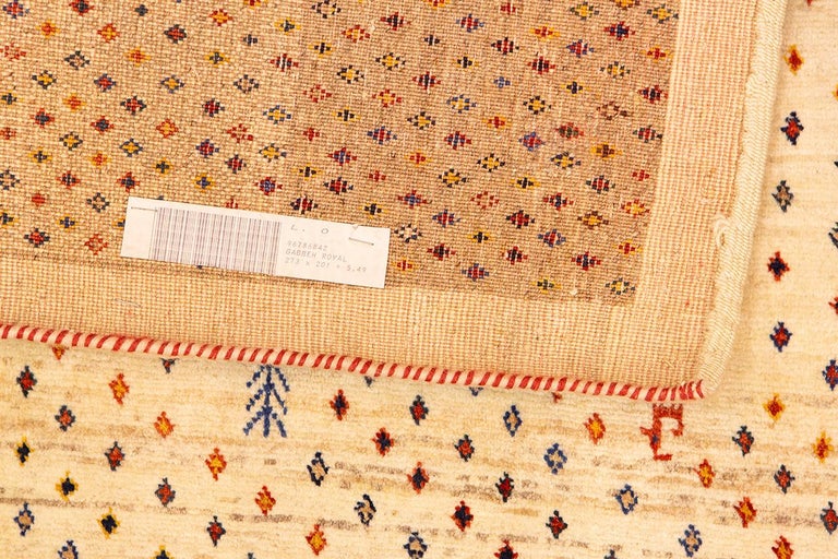 Gabbeh Rug Beige Minimalist Design For Sale at 1stDibs