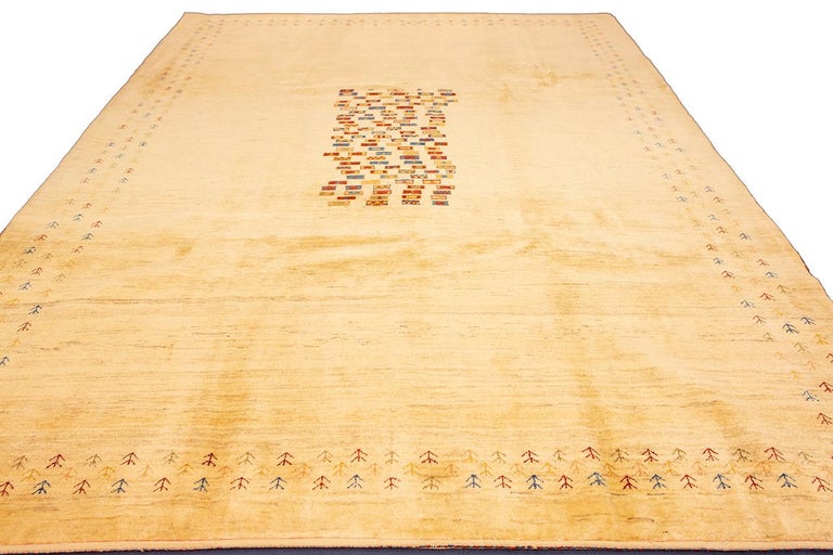Gabbeh Rug Minimalist Design For Sale at 1stDibs