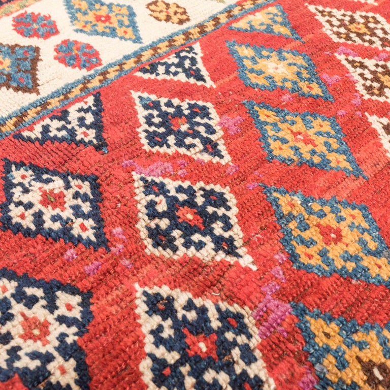 Gabbeh Wool Rug. Design Diamonds Diagonally. For Sale at 1stDibs