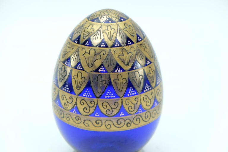 Gabbiani Murano Glass Cobalt Blue Eggs Italy For Sale at 1stDibs
