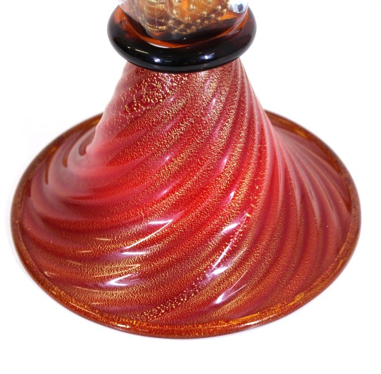 Gabbiani Postmodern Murano Glass Table Lamp at 1stDibs