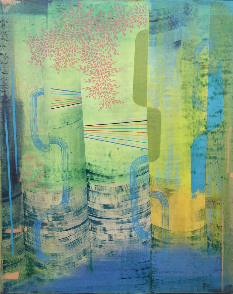 Gabe Brown - Acid Rain, Pale Peach Pattern Violet, Light Green, Gold ...