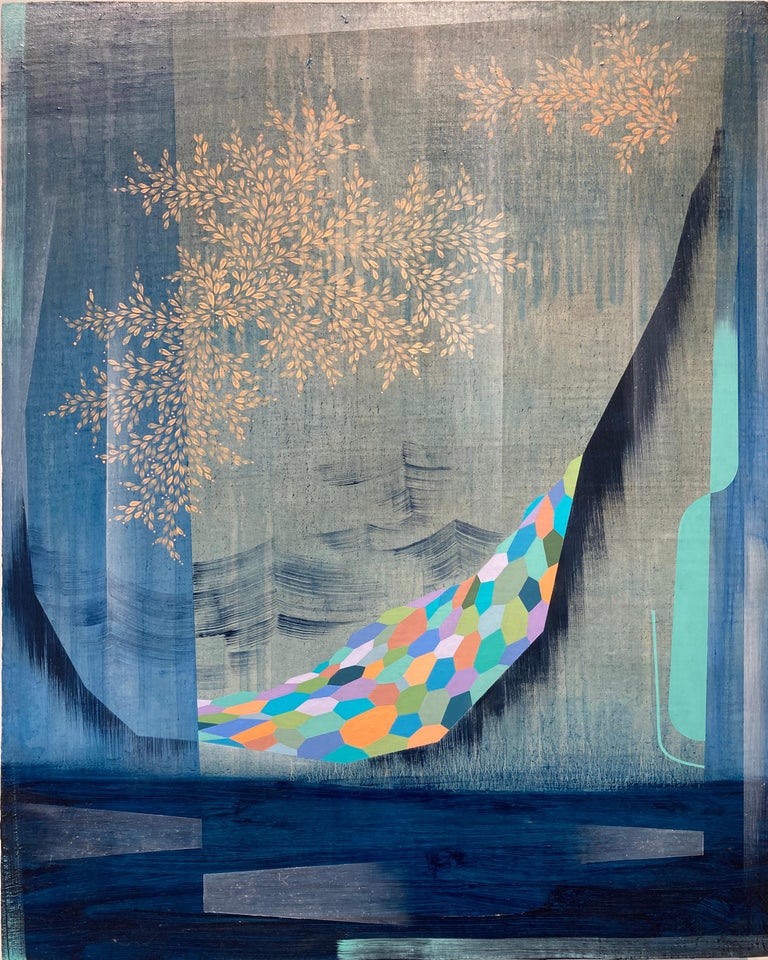Gabe Brown - Gateway, Indigo Blue, Peach, Purple, Light Green Vertical ...