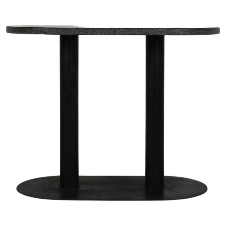 Gabetti and Isola Console Table in Black Lacquered Metal and Granite by ...
