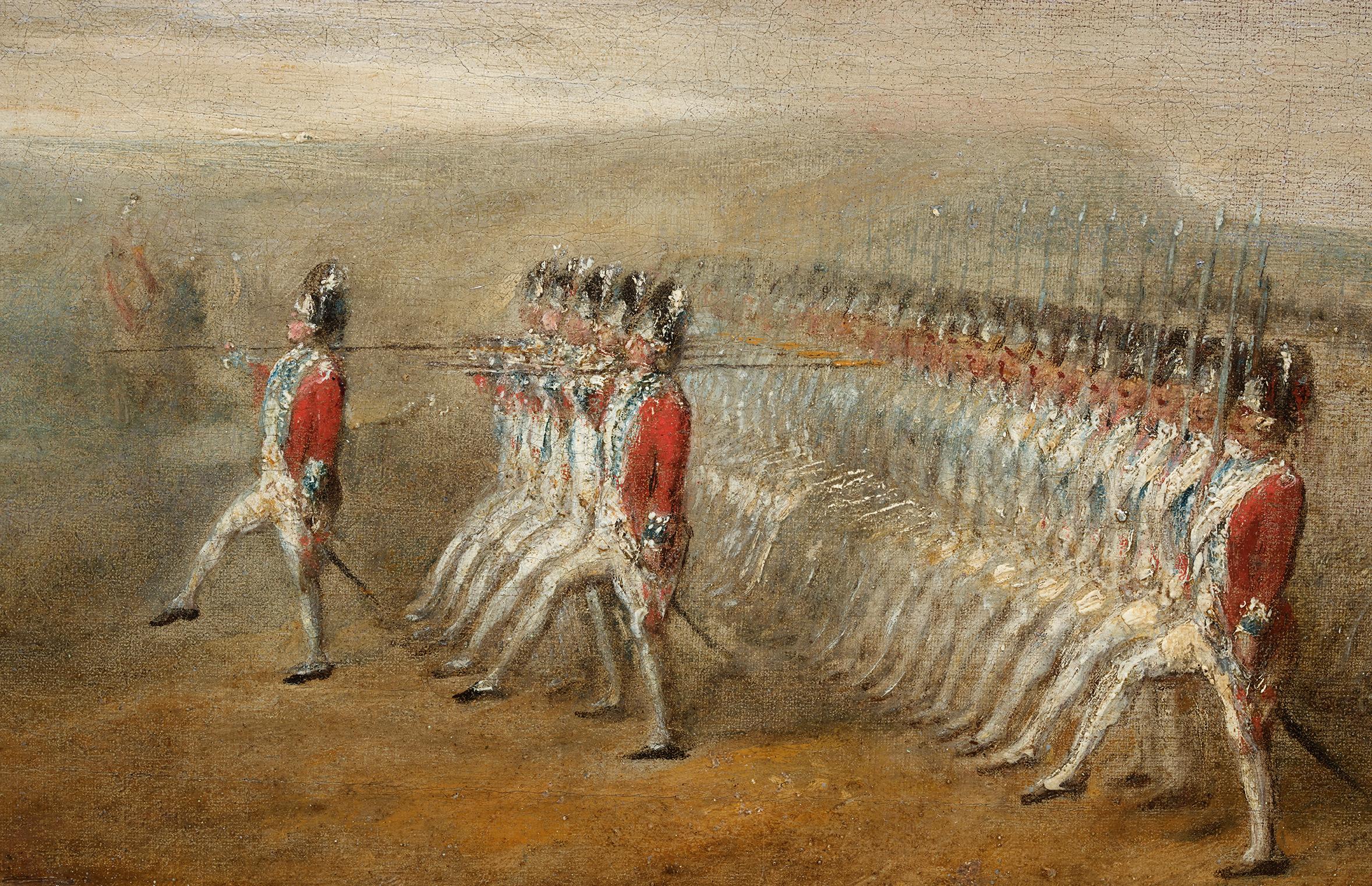 Gabriel de Saint-Aubin - The Parade of Swiss Guards a painting on ...