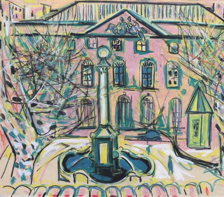 Gabriel Laurin - Town Hall Square in Aix-en-Provence at 1stDibs