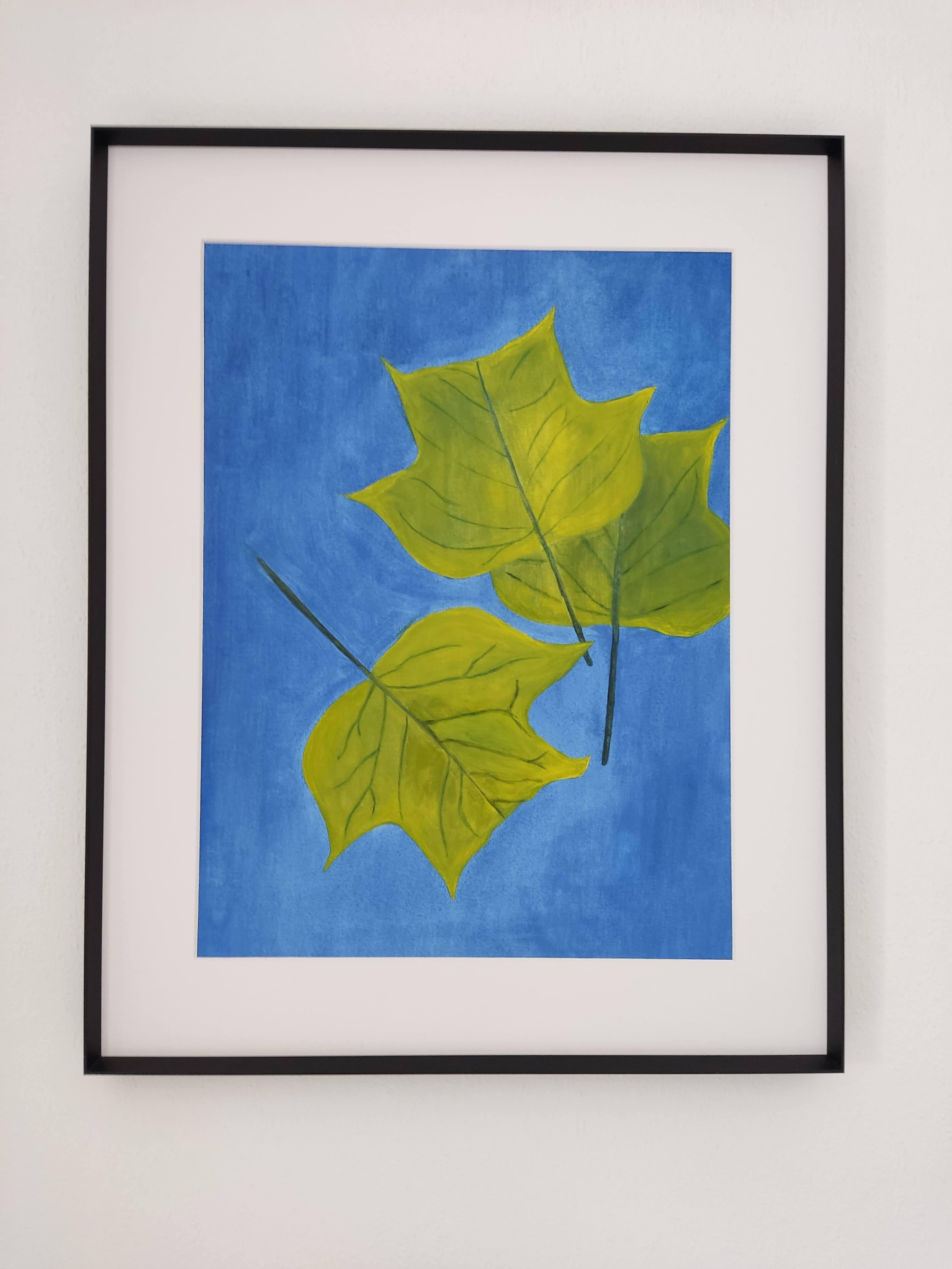 Gabriel Riesnert - Lirio Tilipi - Contemporary oil painting, Tree Leafs ...