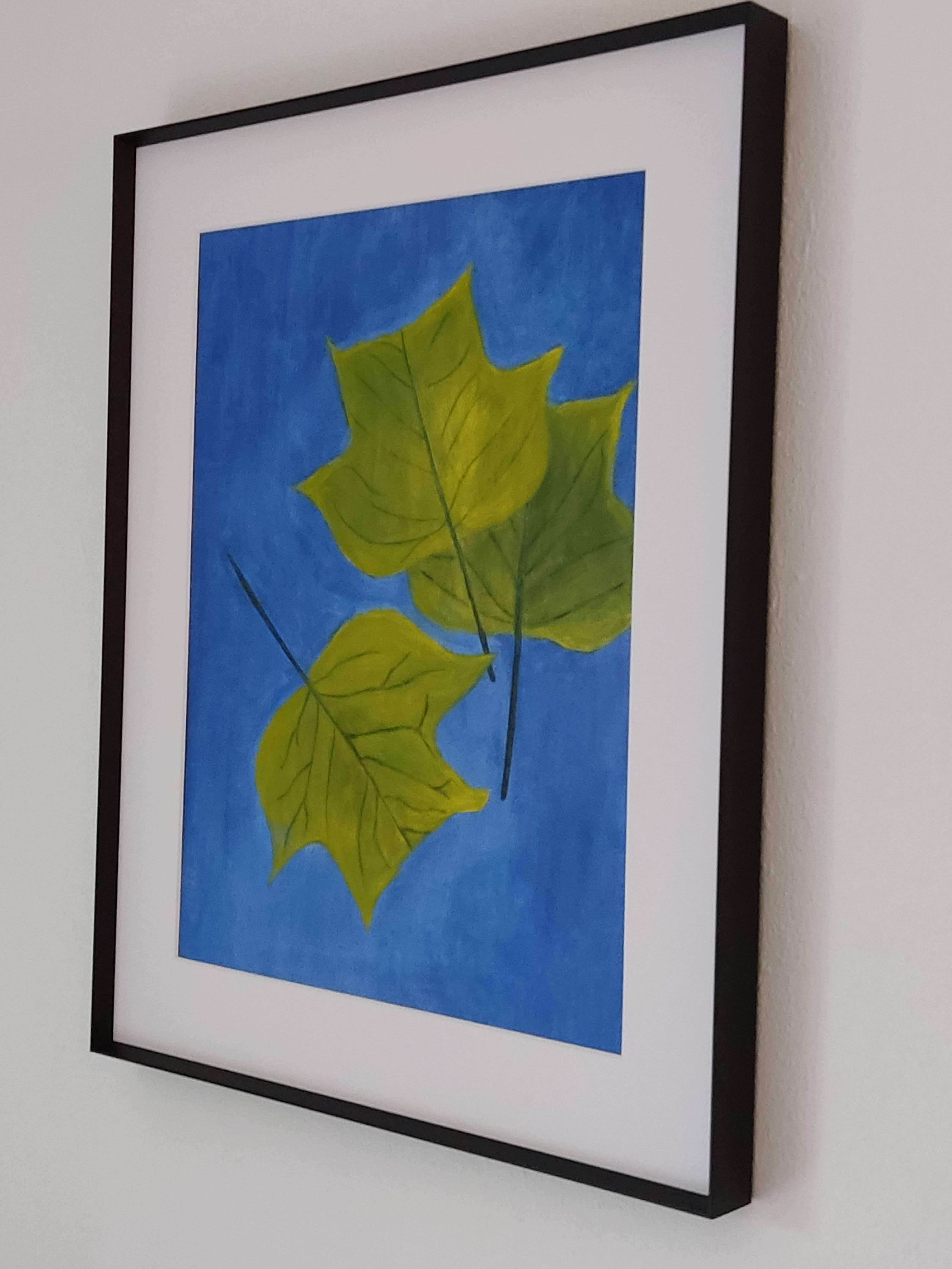 Gabriel Riesnert - Lirio Tilipi - Contemporary oil painting, Tree Leafs ...