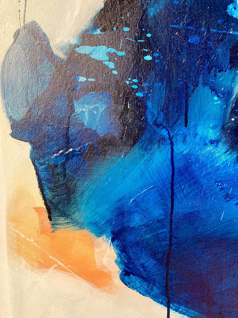 Gabriela Meunie - Abstract Painting Blue by Spanish Artist Gabriela ...