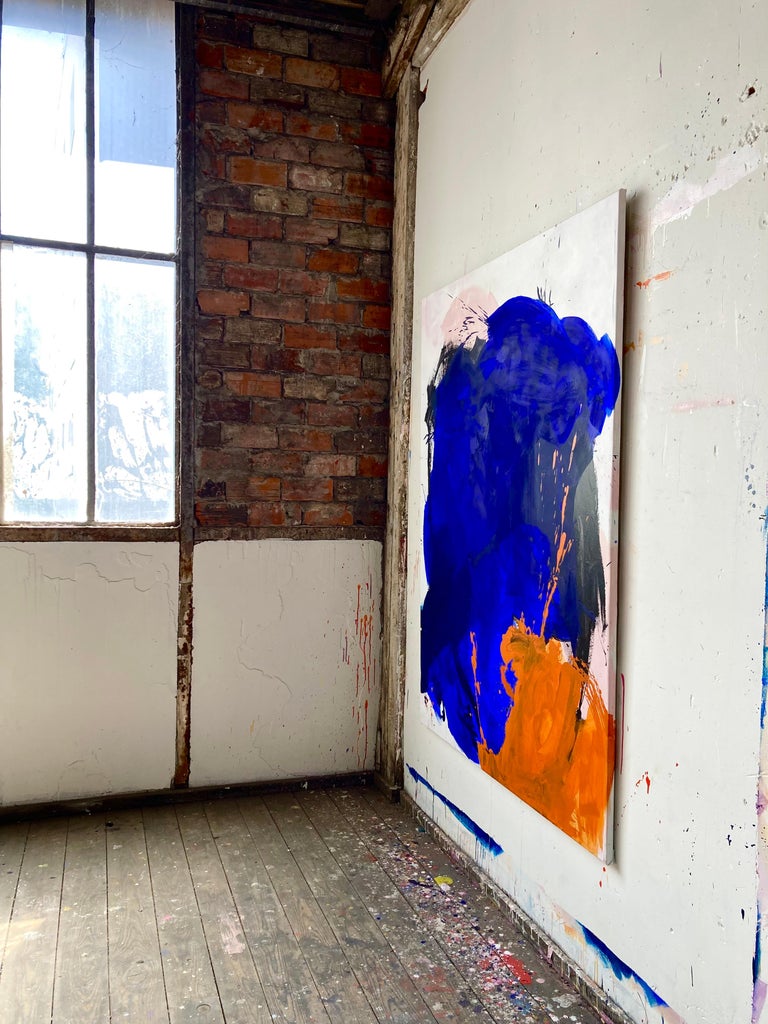 Gabriela Meunie - Peinture abstraite orange-bleu de l'artiste espagnole ...