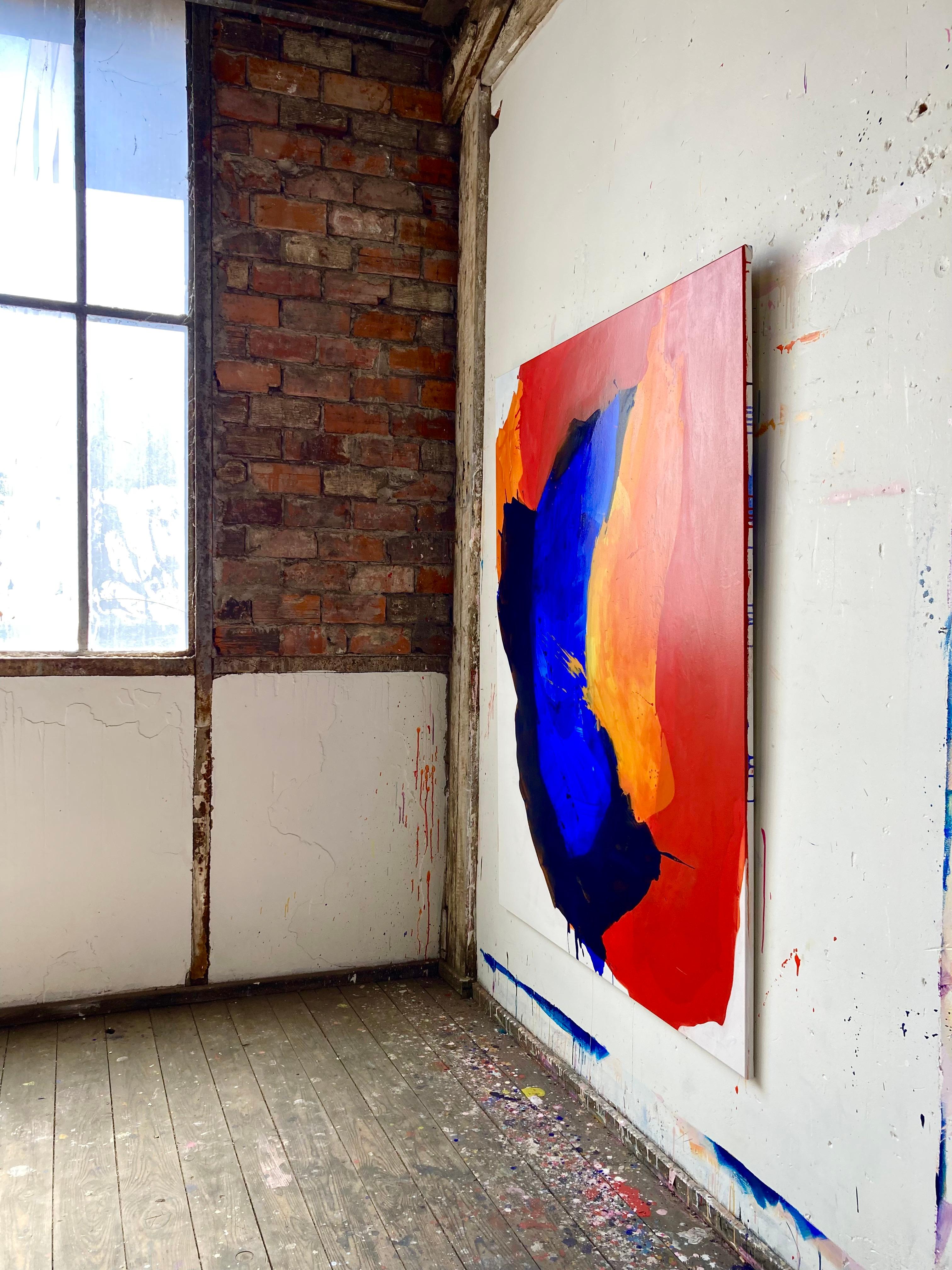 Gabriela Meunie - Abstract Painting Red Blue by Spanish Artist Gabriela ...