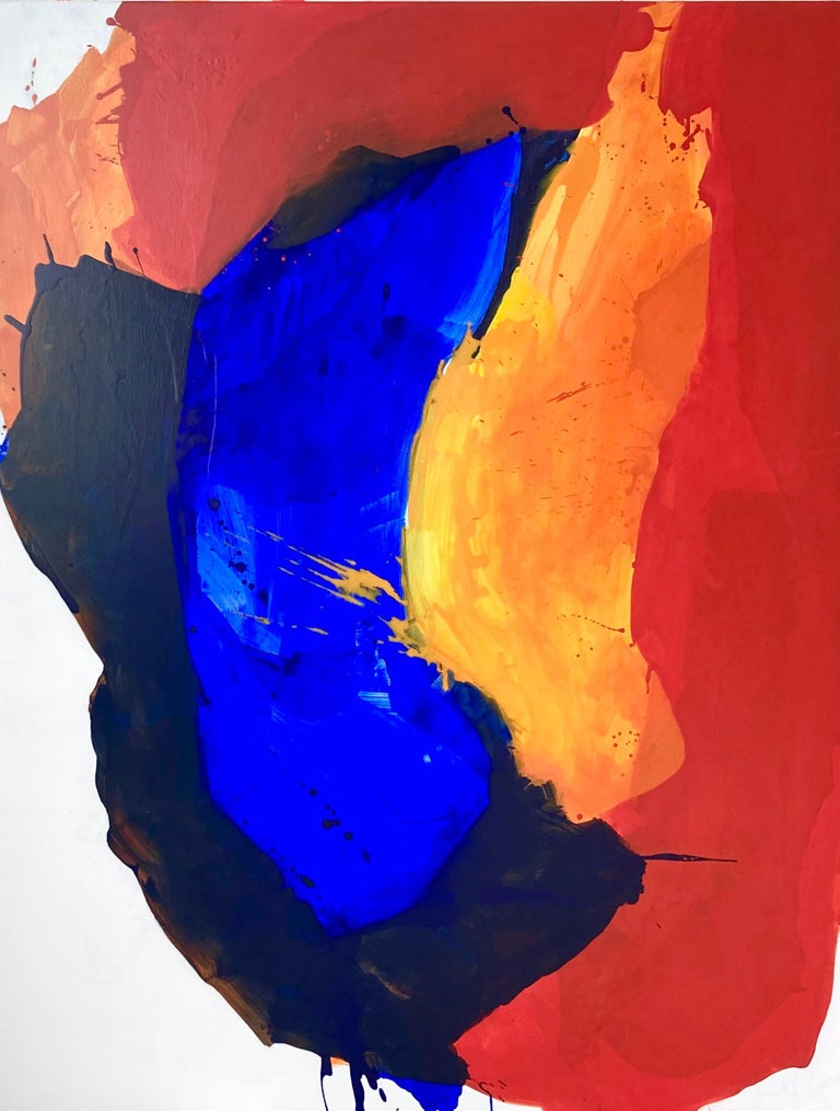 Gabriela Meunie - Abstract Painting Red Blue by Spanish Artist Gabriela ...