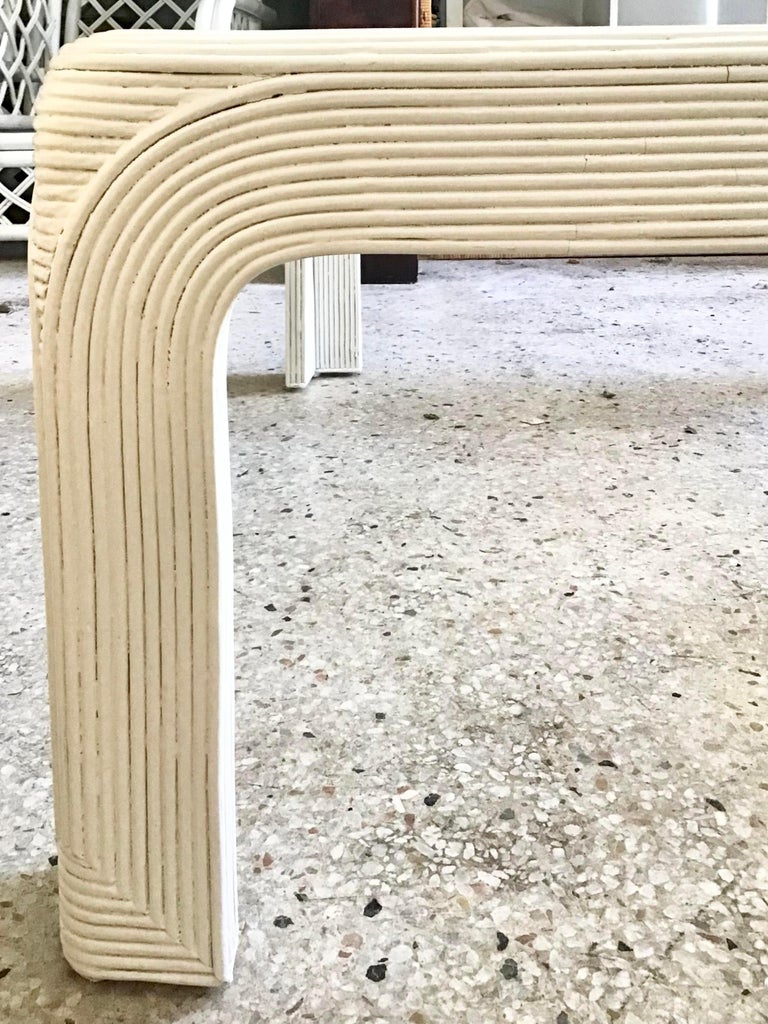 Pencil Reed Coffee Table in the Style of Gabriella Crespi, circa 1970s ...