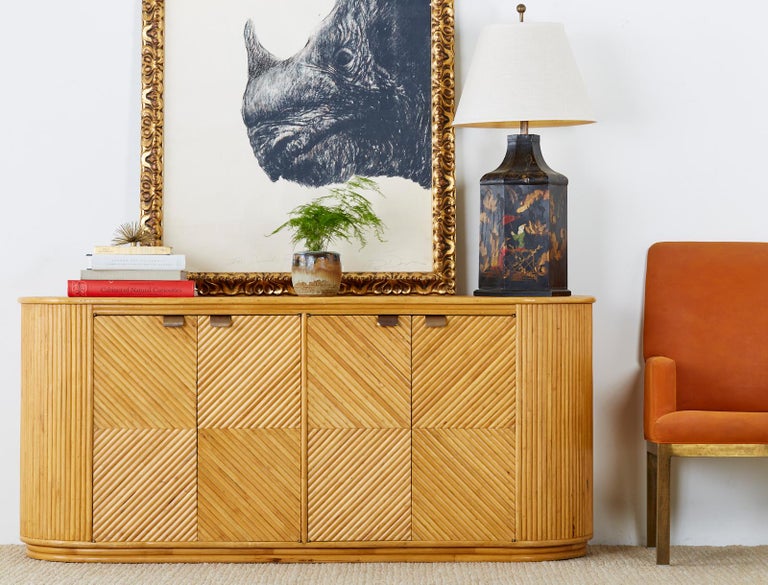 Bamboo Rattan Sideboard Server at 1stDibs