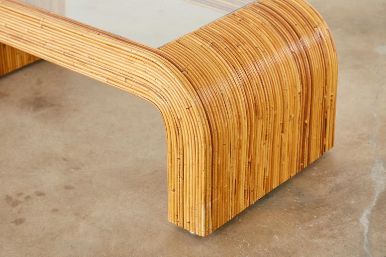 Bamboo Waterfall Cocktail Table at 1stDibs