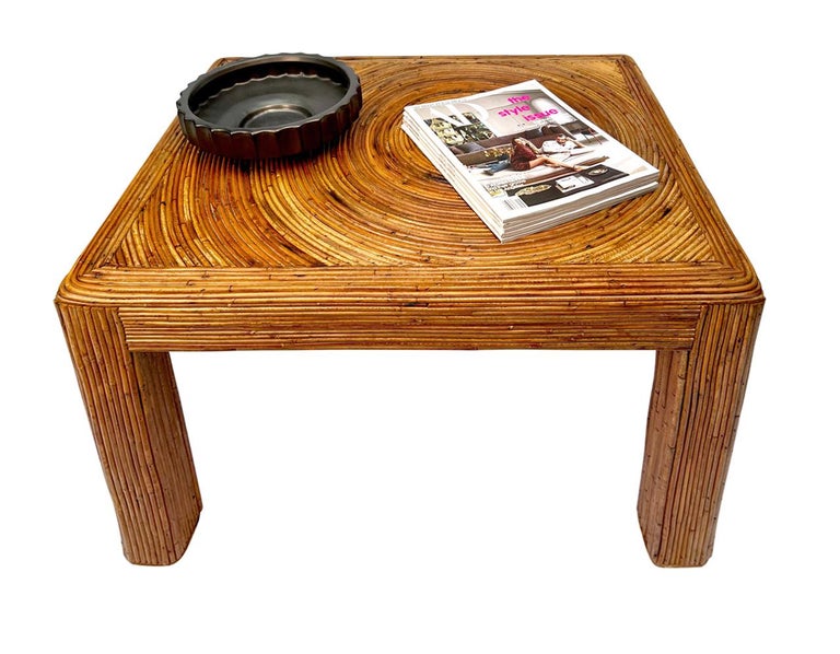 Pencil Reed Side Table For Sale at 1stDibs