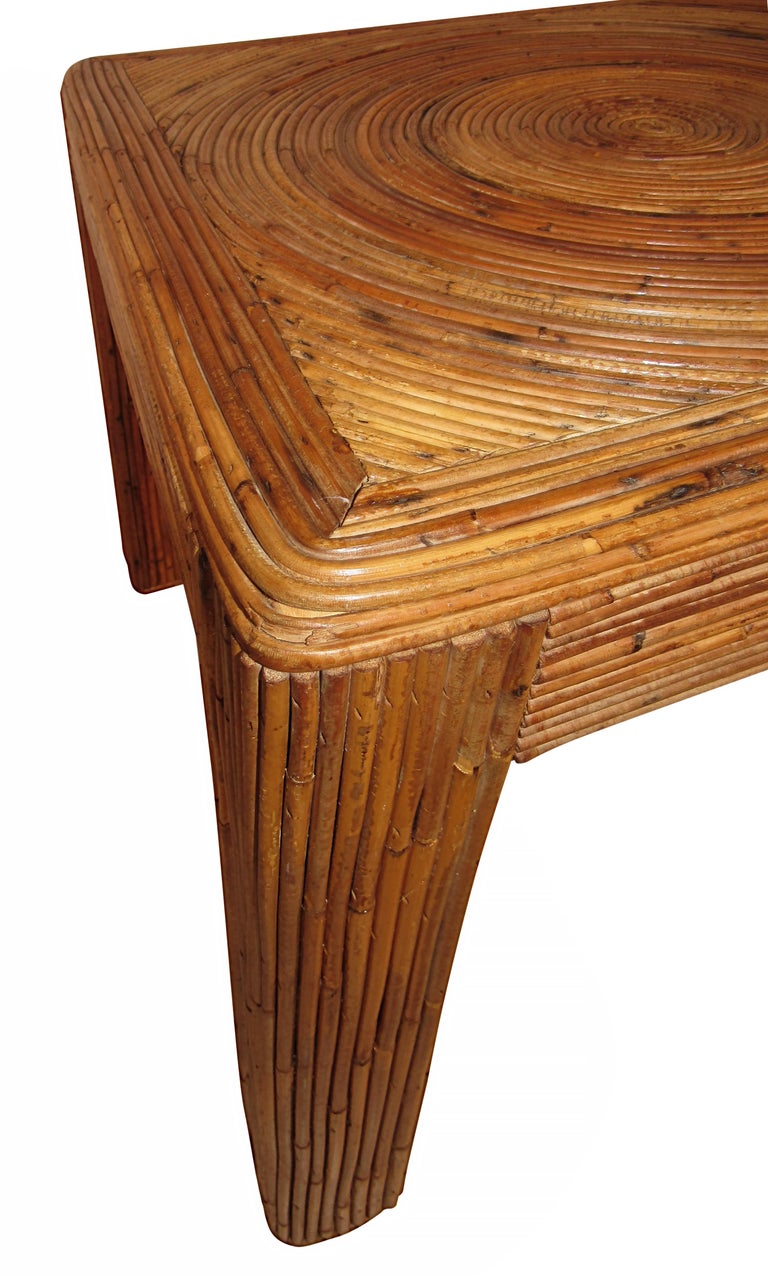 Pencil Reed Side Table For Sale at 1stDibs