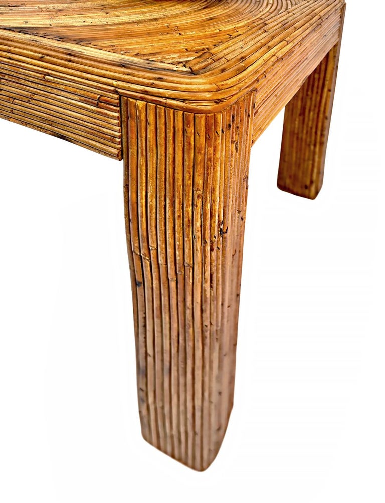 Pencil Reed Side Table For Sale at 1stDibs