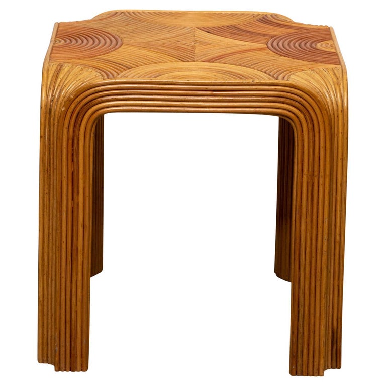 Rattan Side Table at 1stDibs