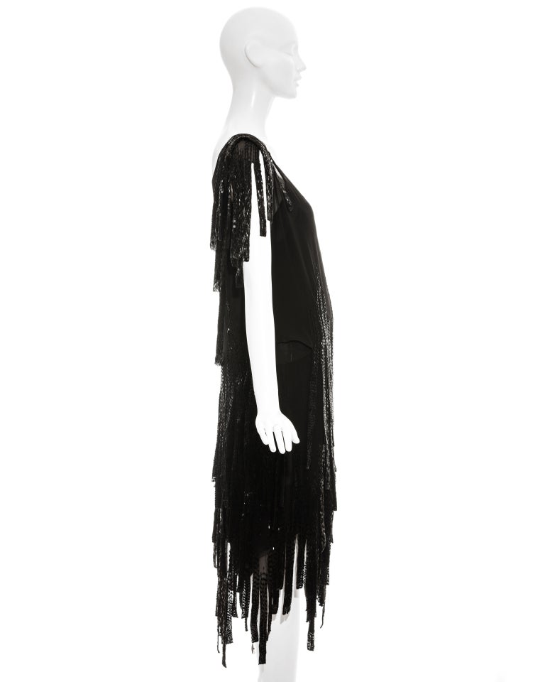 Gabrielle Chanel couture black silk beaded flapper dress, c. 1924 ...