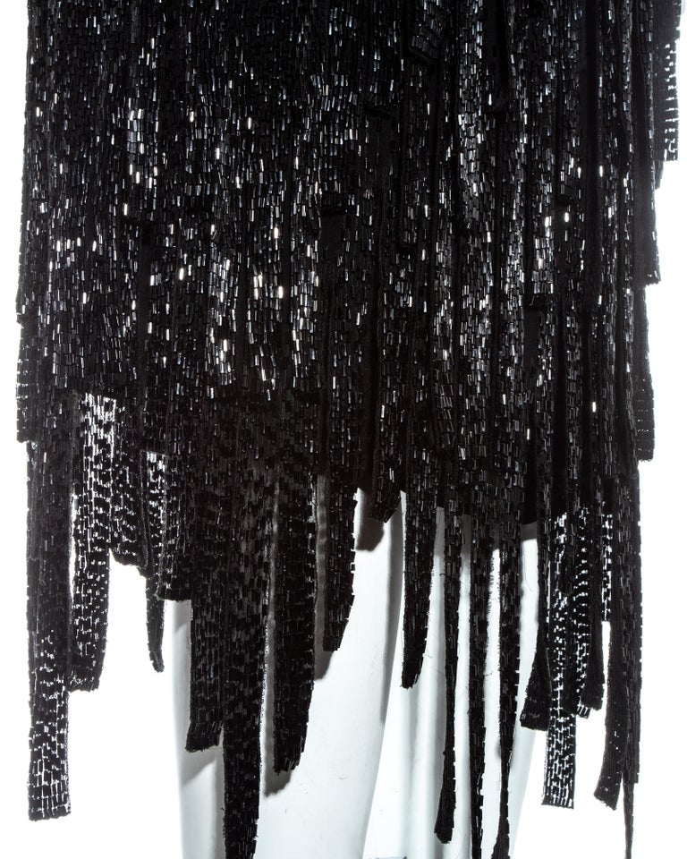 Gabrielle Chanel Haute Couture black silk beaded flapper dress, c. 1926 ...