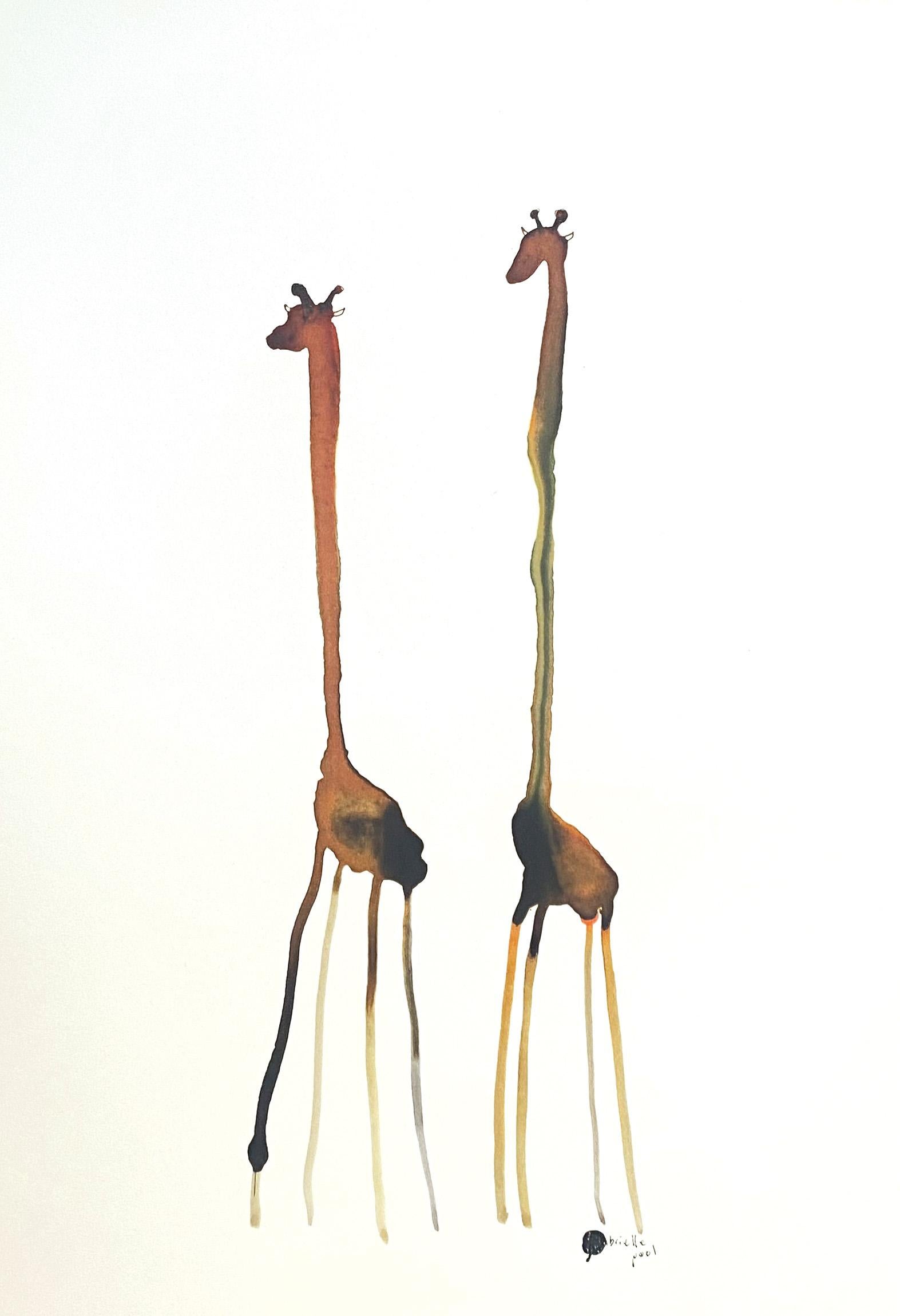 Gabrielle Pool - African Stand Off - Gabielle Pool - Whimsical ink ...