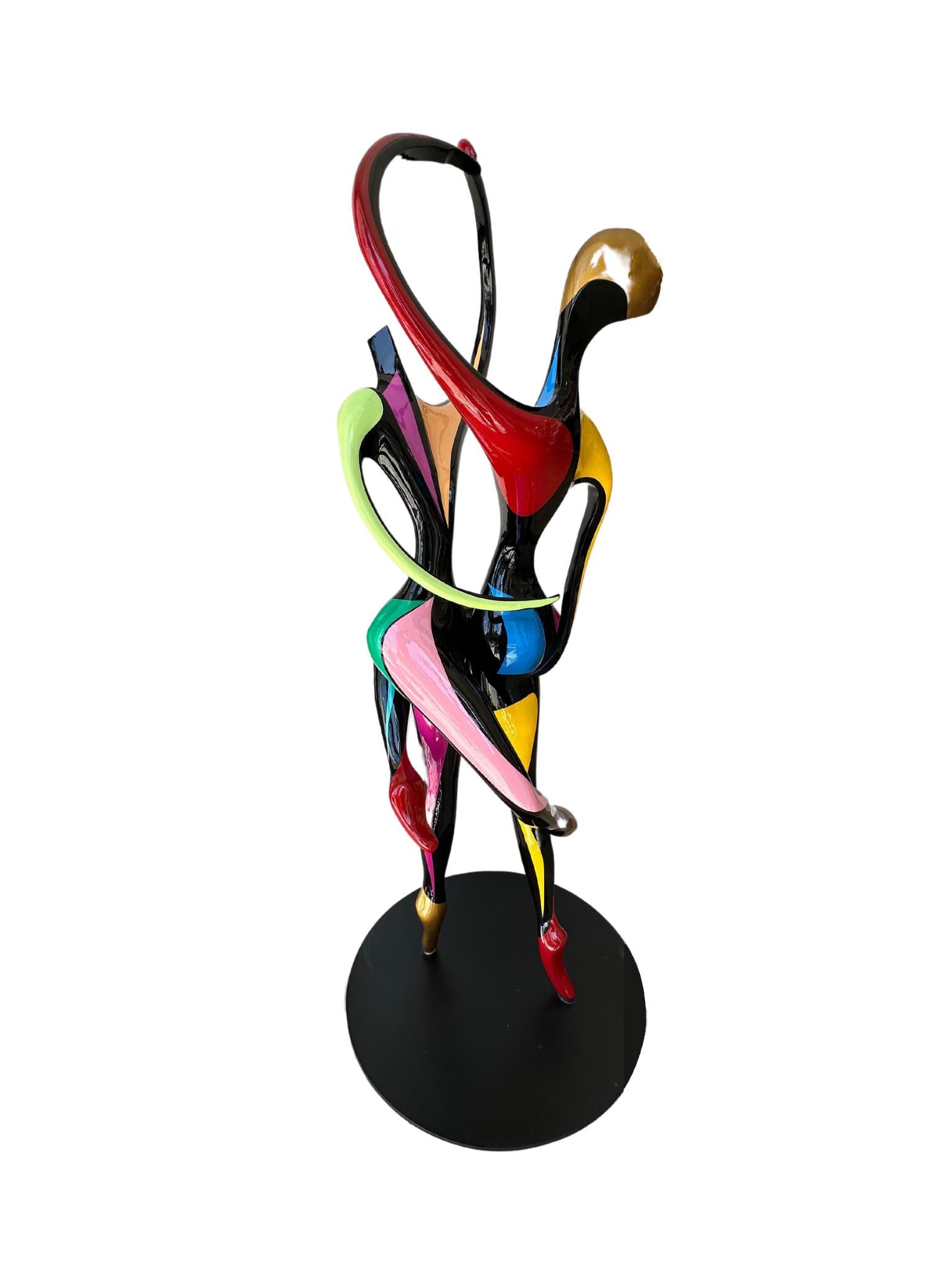 Gadi Fraiman - Coloured Bronze Tango Dance sculpture figurative home ...