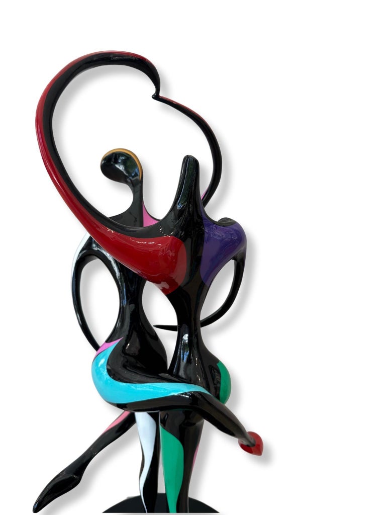 Gadi Fraiman - Coloured Bronze Tango Dance sculpture figurative home ...
