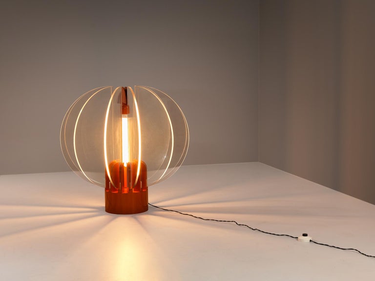 Gae Aulenti for Kartell ‘King Sun’ in Perspex and Red-Orange Enameled ...