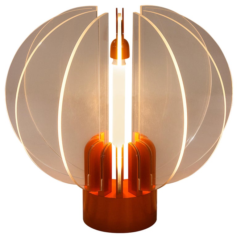 Gae Aulenti for Kartell ‘King Sun’ in Perspex and Red-Orange Enameled ...