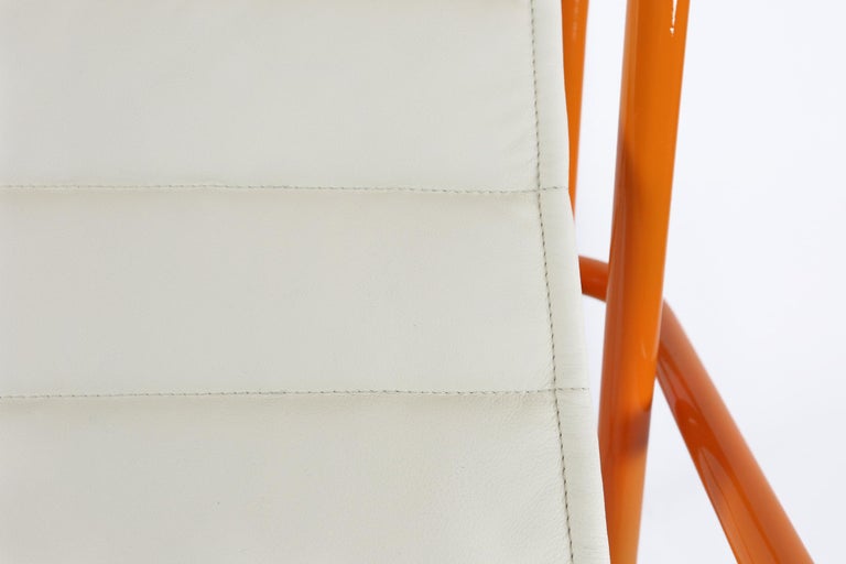 Gae Aulenti Locus Solus Lounge Chair in Orange Colored Metal and ...