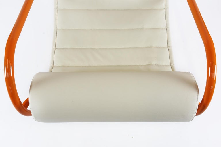 Gae Aulenti Locus Solus Lounge Chair in Orange Colored Metal and ...