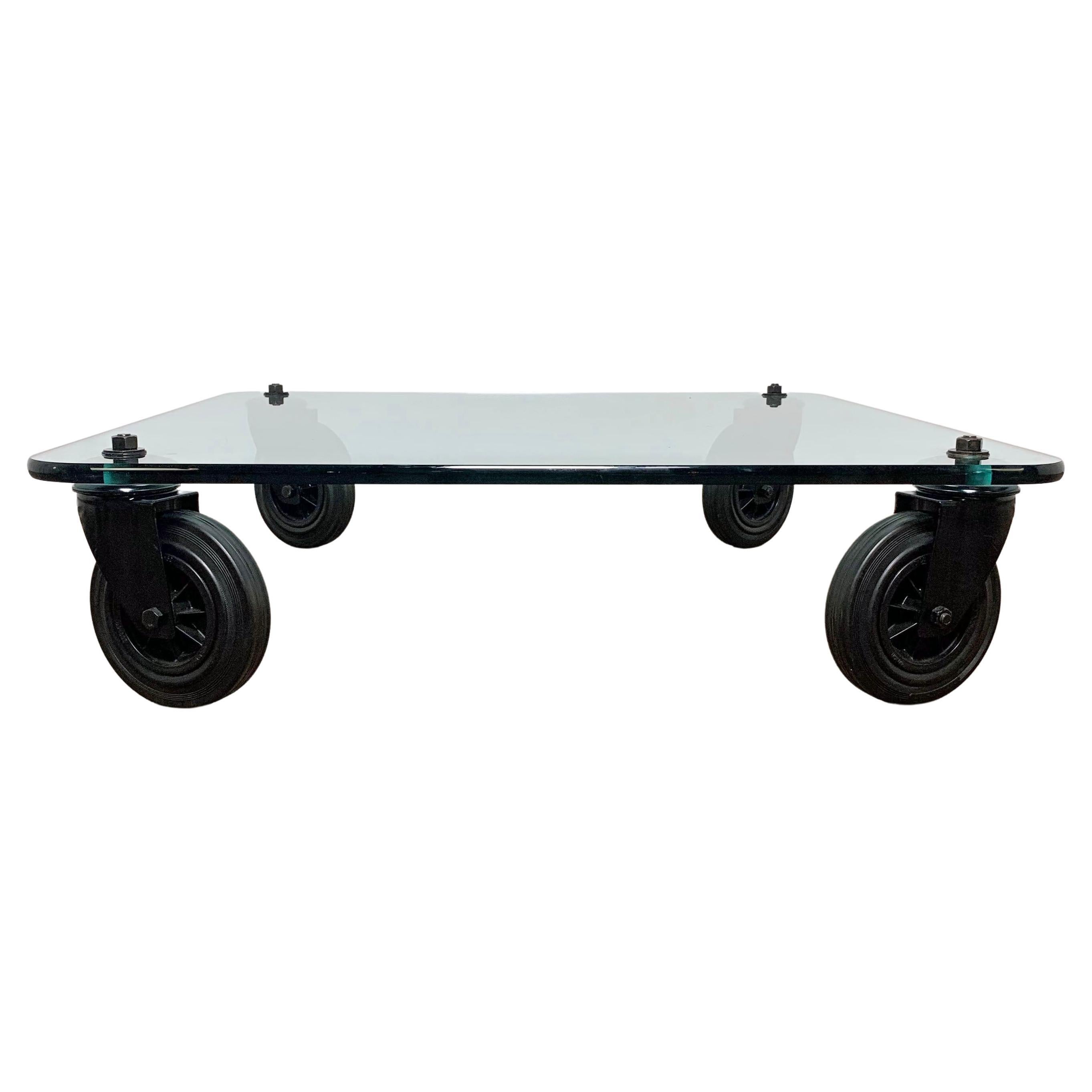 Gae Aulenti Tavolo Con Ruote at 1stDibs