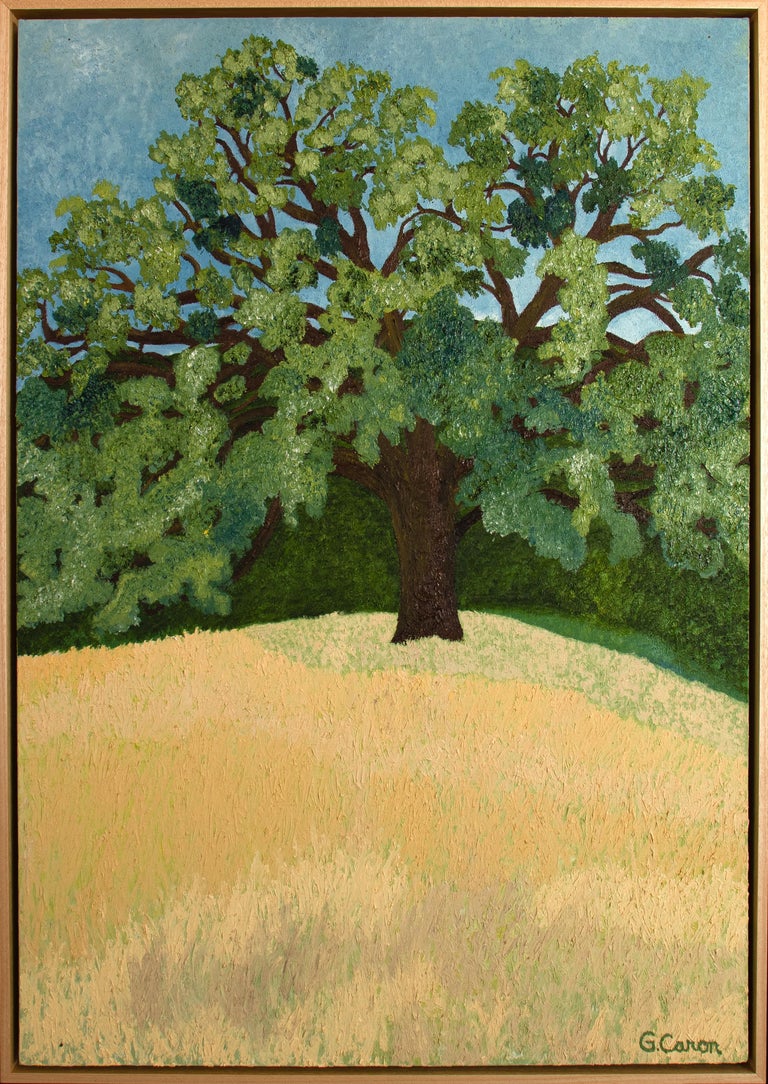 Gaétan Caron - Oak and Golden Meadow 2022 Oil For Sale at 1stDibs