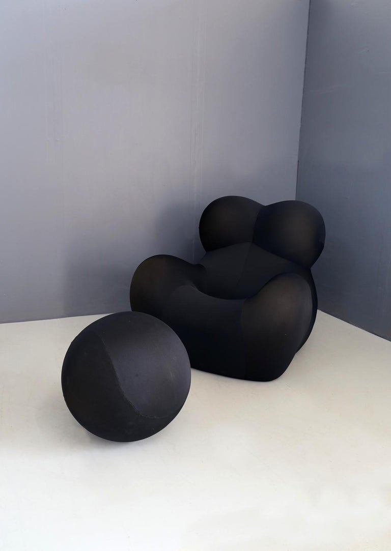Gaetano Pesce for B&B Italia UP5 Black Lounge Chair and Ottoman ...