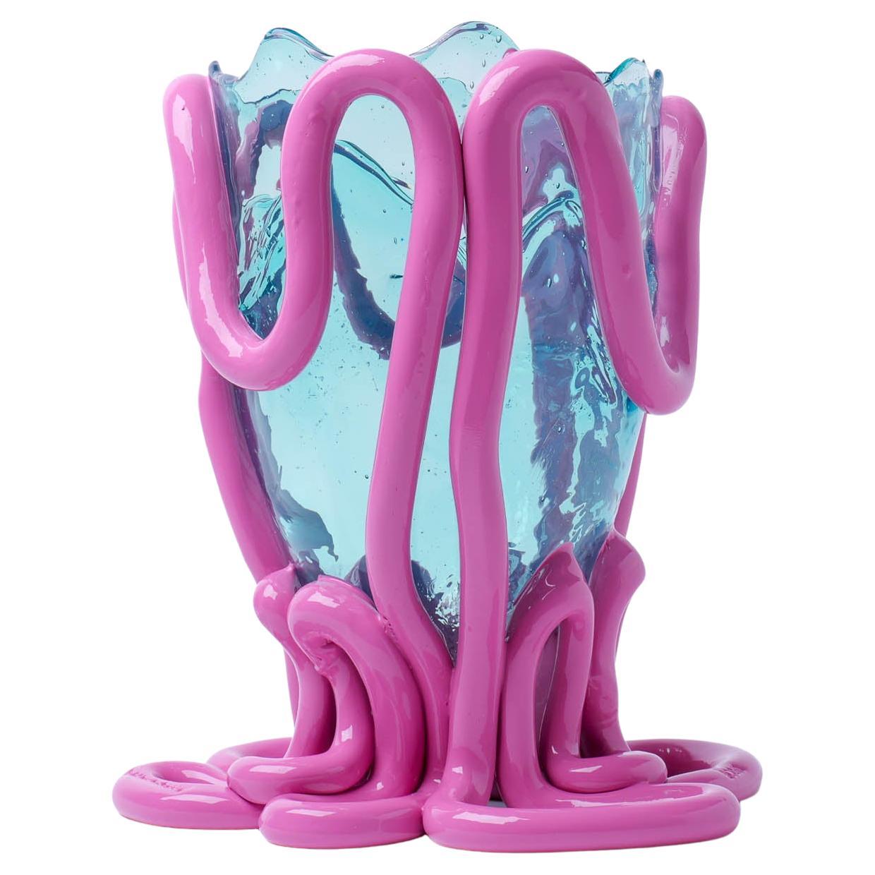 Contemporary Gaetano Pesce Spaghetti Vase L Resin Clear Gold For Sale ...