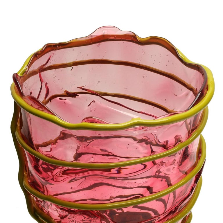 Gaetano Pesce Pompitu II XL Vase Soft Resin Light Fuchsia Matt Green ...