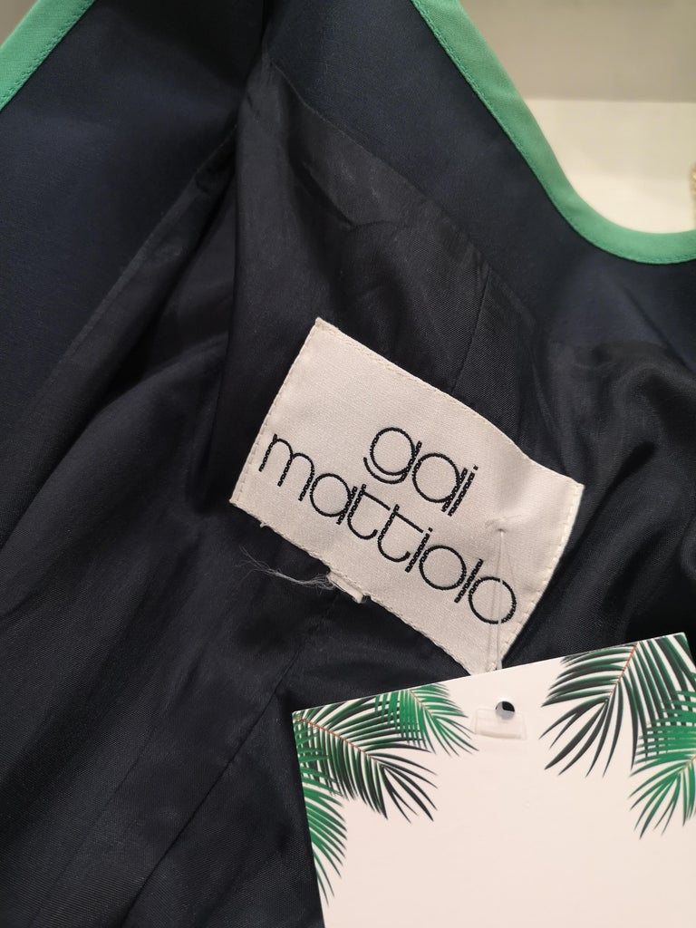 Gai Mattiolo blue short sleeves blazer For Sale at 1stDibs