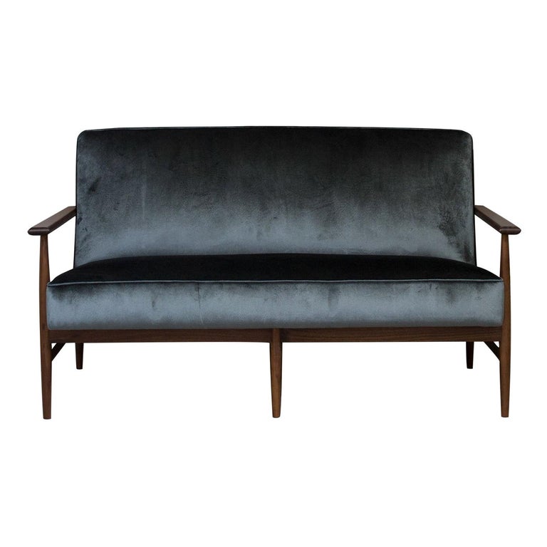 Gaia Walnut Sofa For Sale at 1stDibs