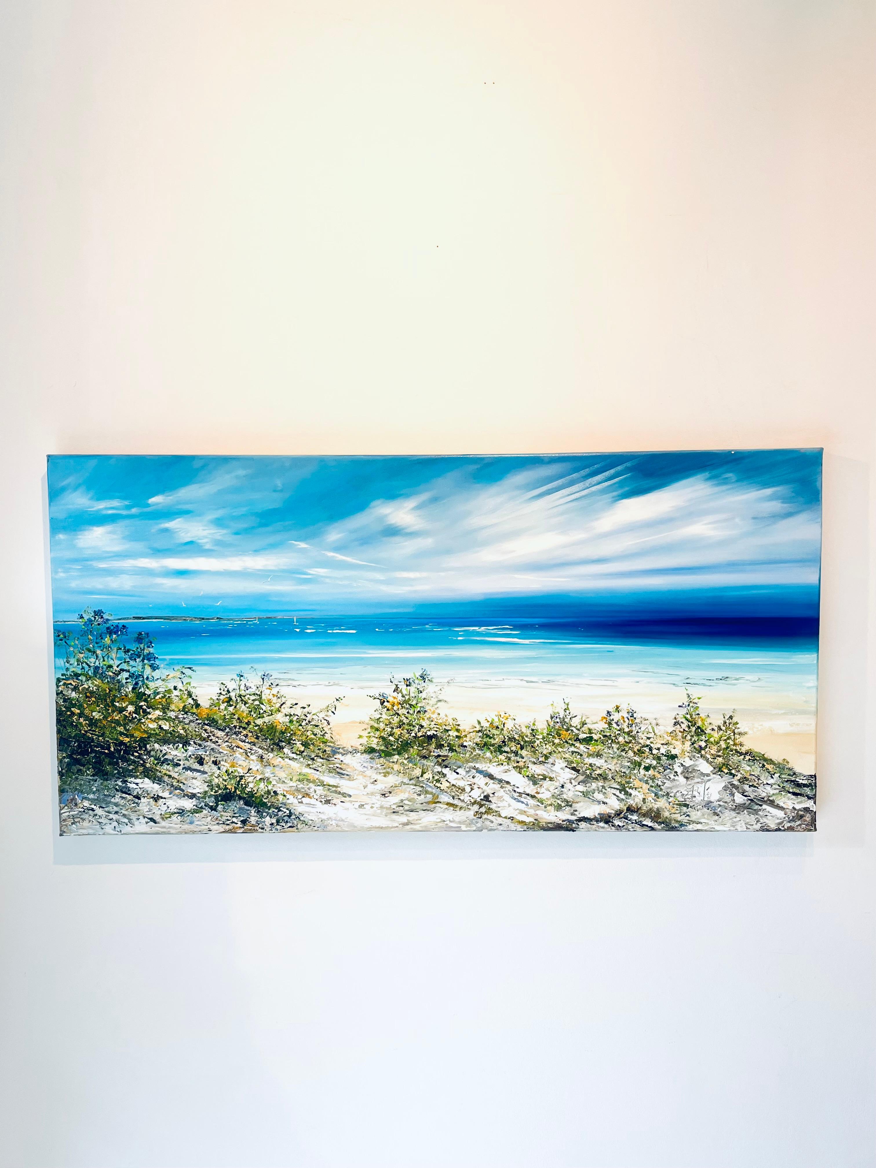 Gail Morris - Through the Agapanthus - Realistic Figurative Beach ...