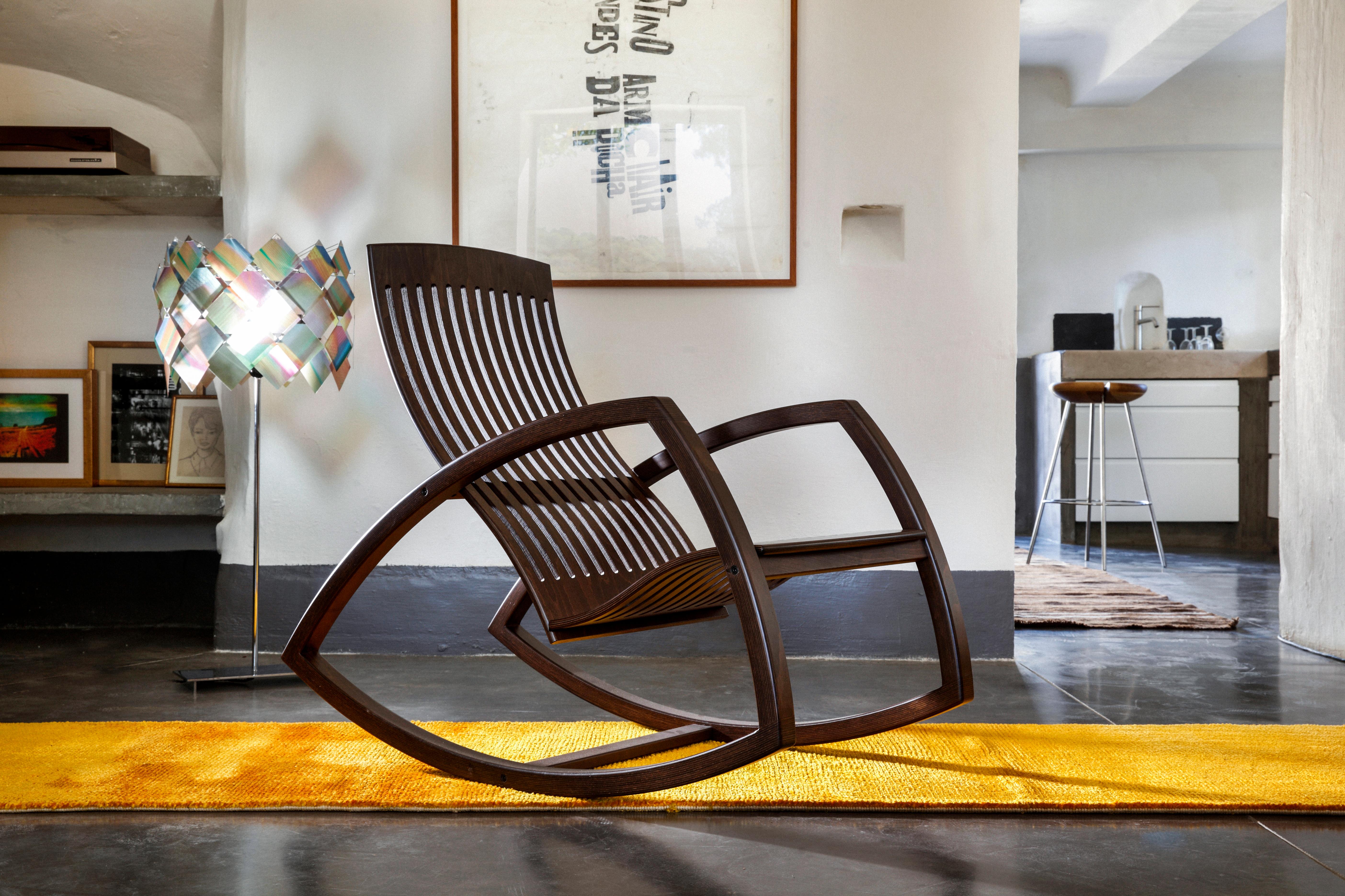 Gaivota Beech Rocking Chair by Objekto For Sale at 1stDibs