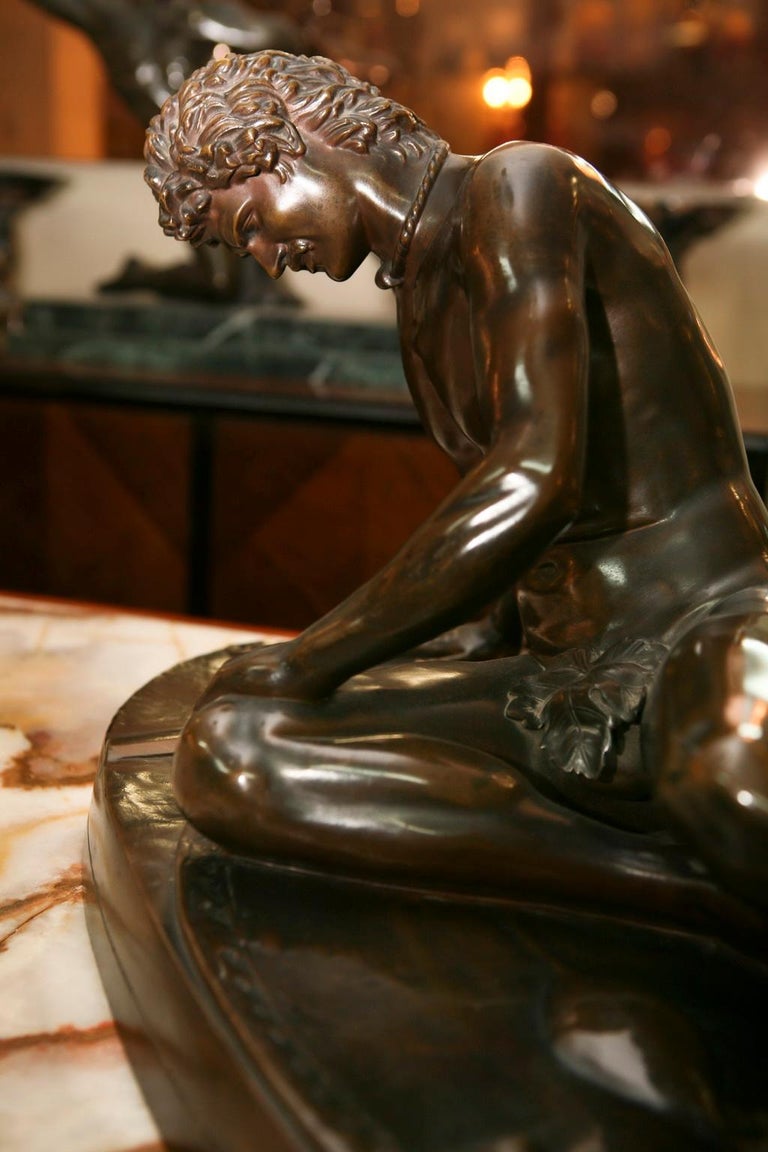 "Galata Morente" Sculpture in Bronze and Marble F. Barbedienne Fonduer ...