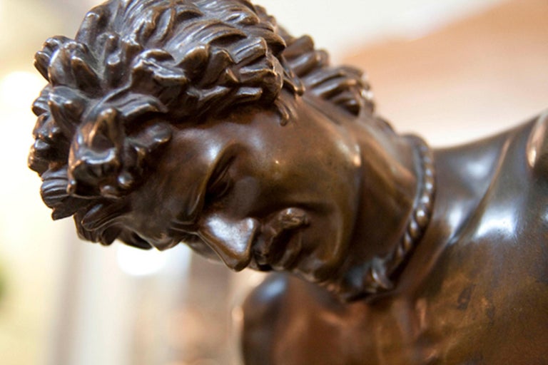 "Galata Morente" Sculpture in Bronze and Marble F. Barbedienne Fonduer ...