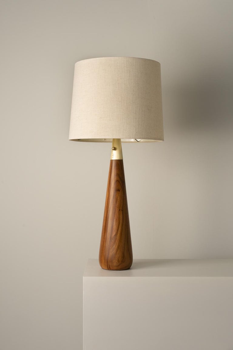 Galaxy Table Lamp w/Natural Matte Parota, Customizable, Made in MX For ...