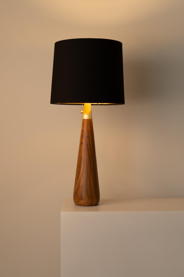 Galaxy Table Lamp w/Natural Matte Parota, Customizable, Made in MX For ...
