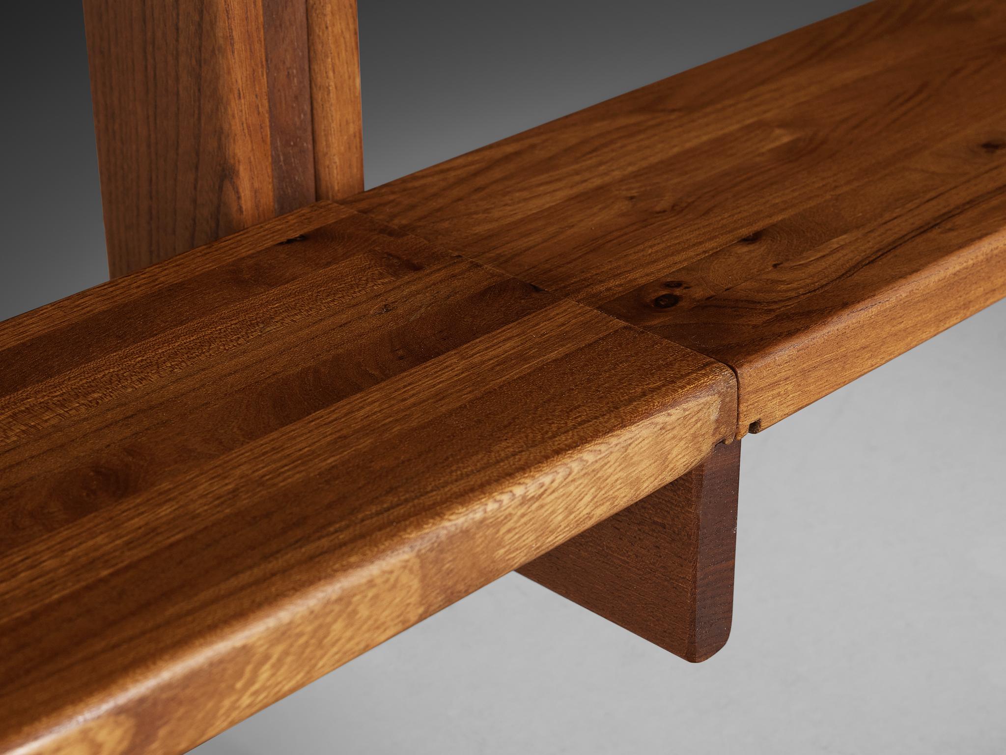 Galerie L'Orme Modular Wall Unit in Solid Elm For Sale at 1stDibs