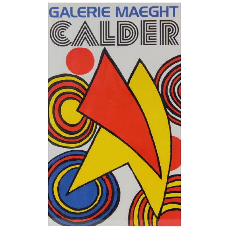 Galerie Maeght Alexander Calder Lithograph Poster, circa 1970s For Sale ...