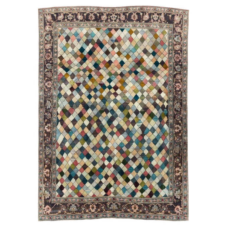 Mid-20th Century Handmade Persian Mahal Art Deco Rug For Sale at 1stDibs