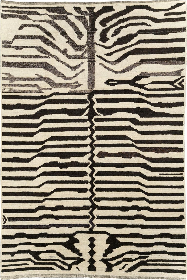 Galerie Shabab Collection New Handmade Turkish Zebra Print Room Size ...