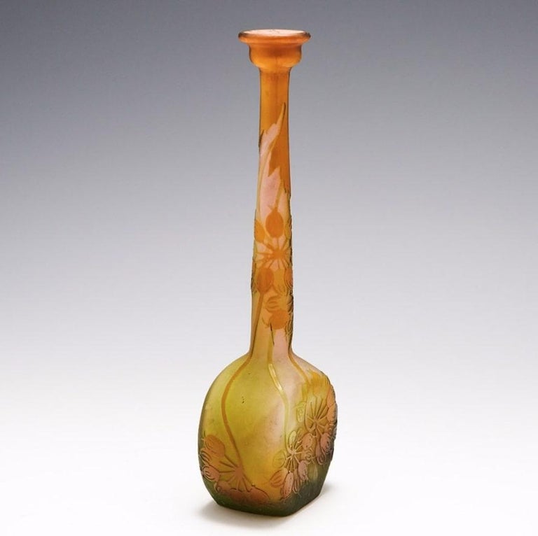 Galle Four Colour Cameo Solifleur Vase with Ivy Seed Heads, c1910 For ...